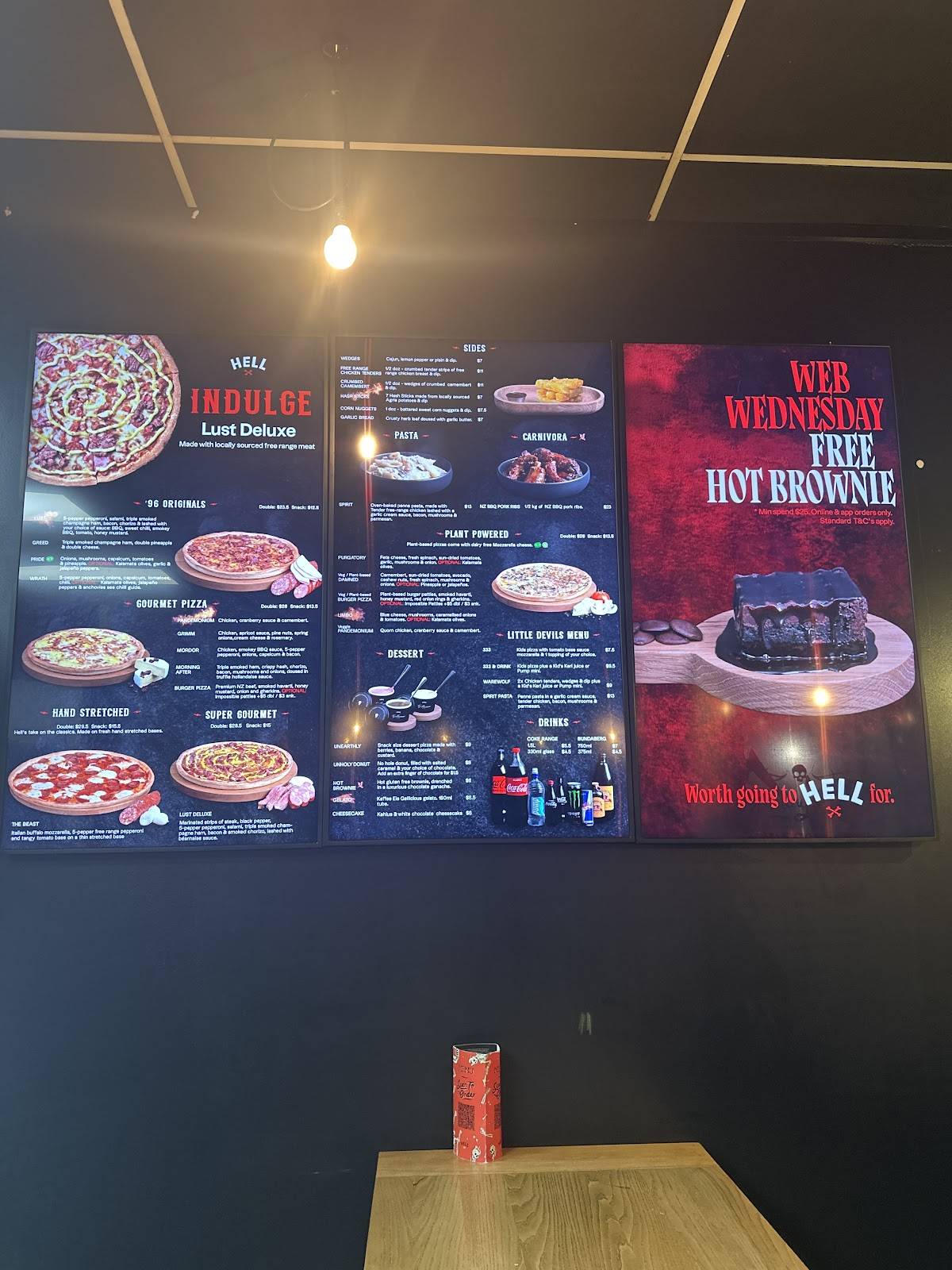 Menu at Hell Pizza Whangarei restaurant, Whangarei
