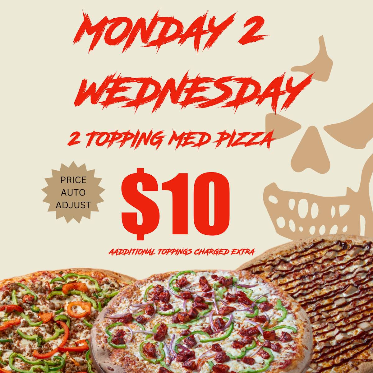Carta de pizzería HellCrust Logan Ave, Langley, Distrito de Langley