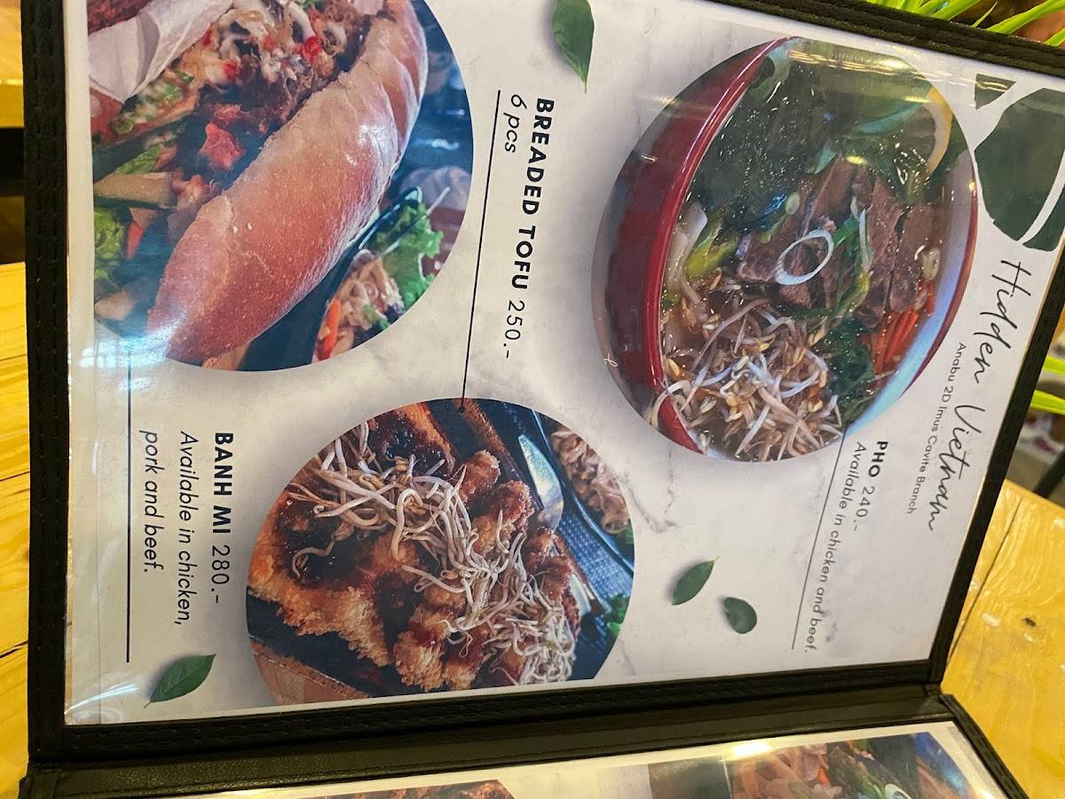 Menu at Hidden Vietnam - Anabu II-D Imus Cavite Branch restaurant, Imus