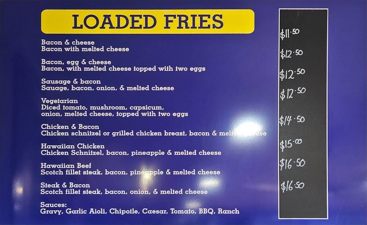 Menu at High Street Takeaway restaurant, East Maitland