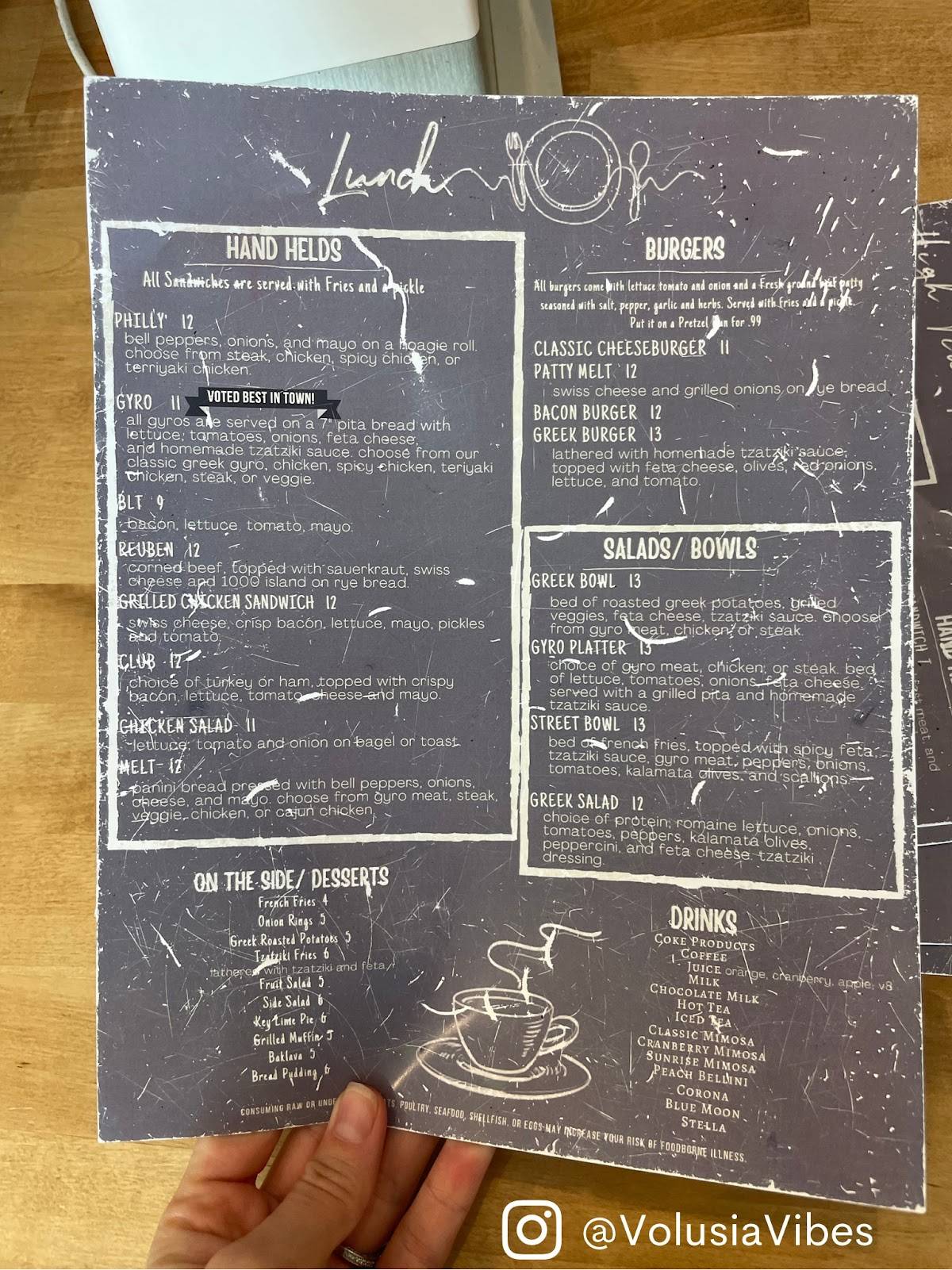 Menu at High Tide Kitchen cafe, Daytona Beach