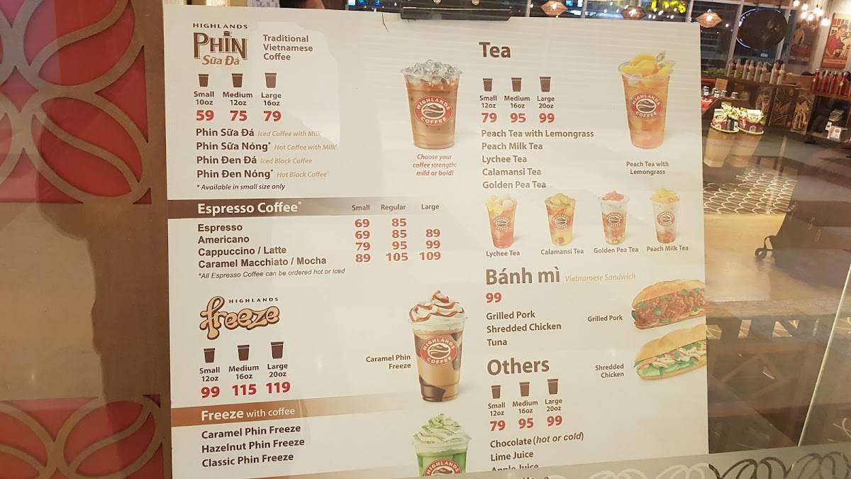 Menu at Highlands Coffee Double Dragon Plaza cafe, Pasay, GXPR+HGV