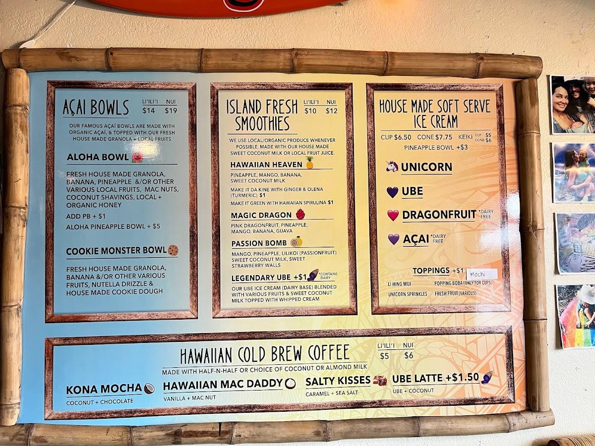 Menu at Makani’s Magic Pineapple Shack pub & bar, Hilo