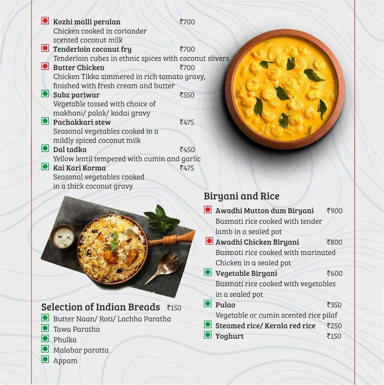 Menu at Hilton Garden Inn Trivandrum Thiruvananthapuram, Thiruvananthapuram
