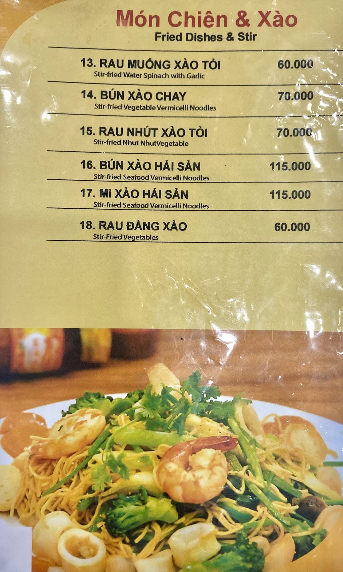 Menu at RAU ĐẮNG Lẩu cá bống kèo restaurant, Ho Chi Minh City