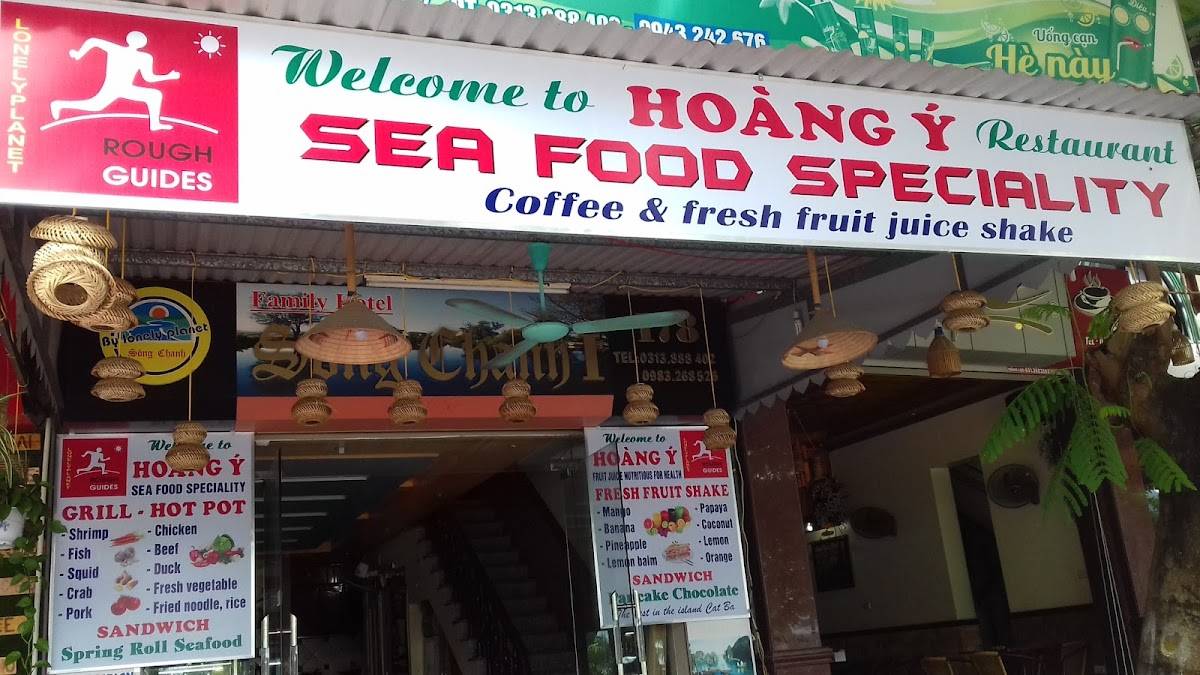 Menu at Hoang Y restaurant, Vietnam