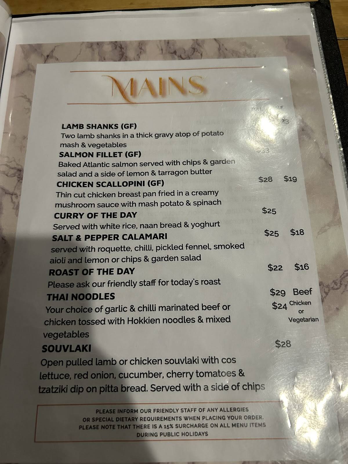 Menu at Hogan's Cafe & Bar Restaurant, Wallan