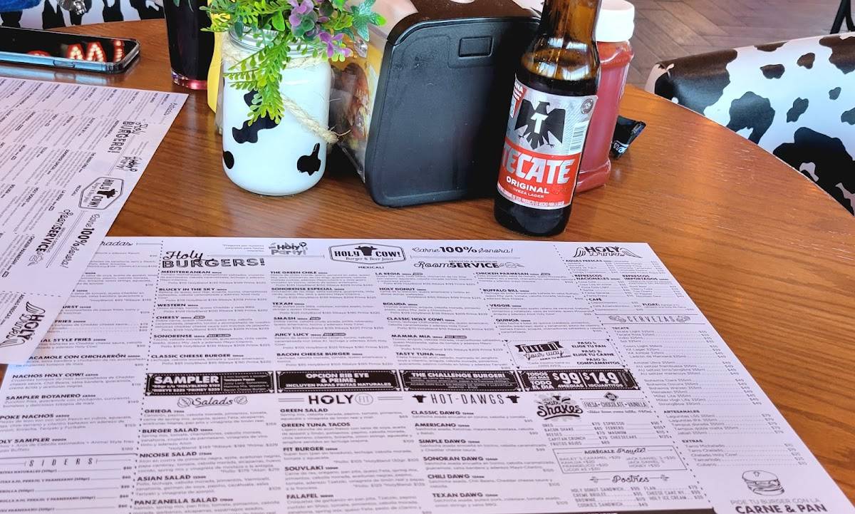 Carta del restaurante Holy Cow! Burger & Beer Joint - La Gran Vía, Mexicali
