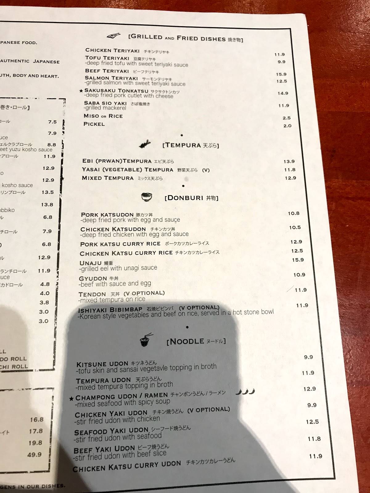 Carta del restaurante Hongdae Pocha, Londres