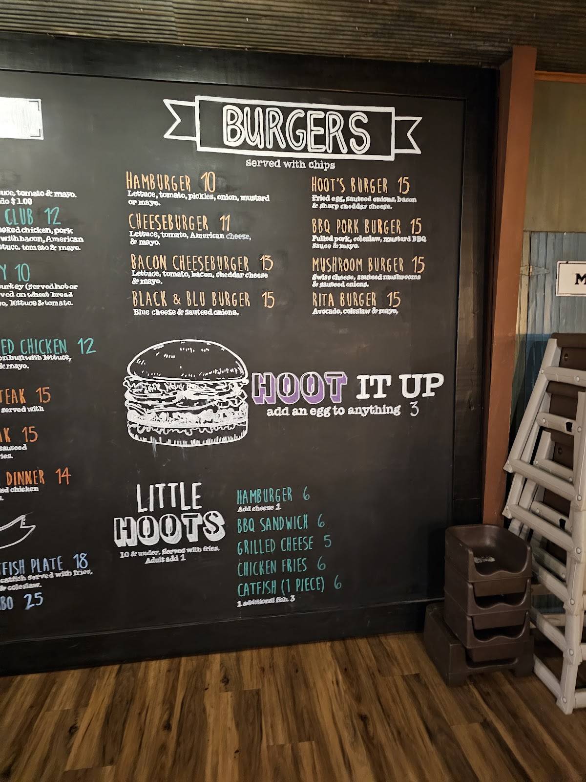 Menu at Hoot's BBQ & Steaks, McGehee