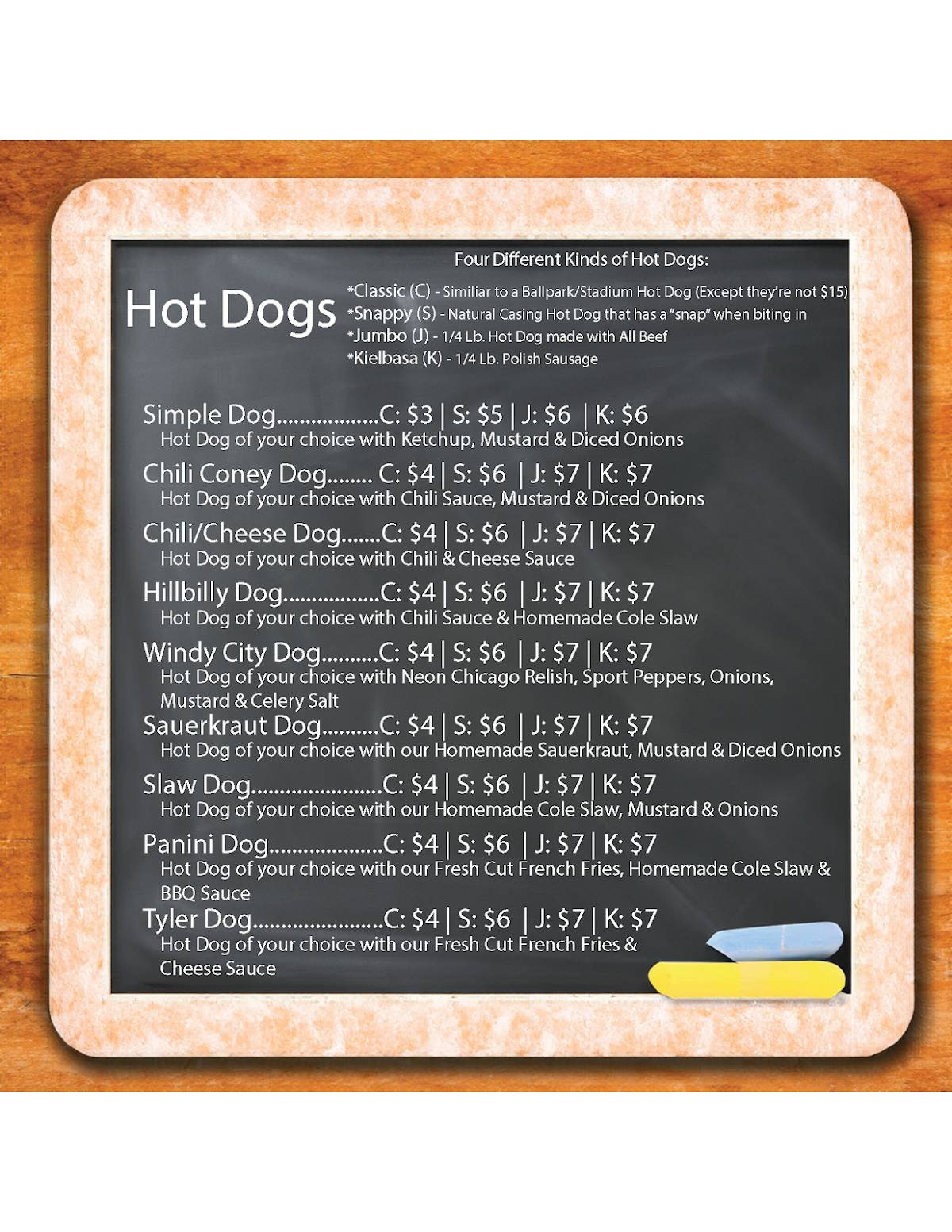 Menu at Hot Dog Diner & Burger Co. restaurant, Parma, Pearl Rd
