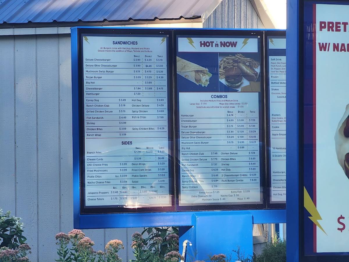 Menu at Hot 'n Now Hamburgers fast food, Sturgis