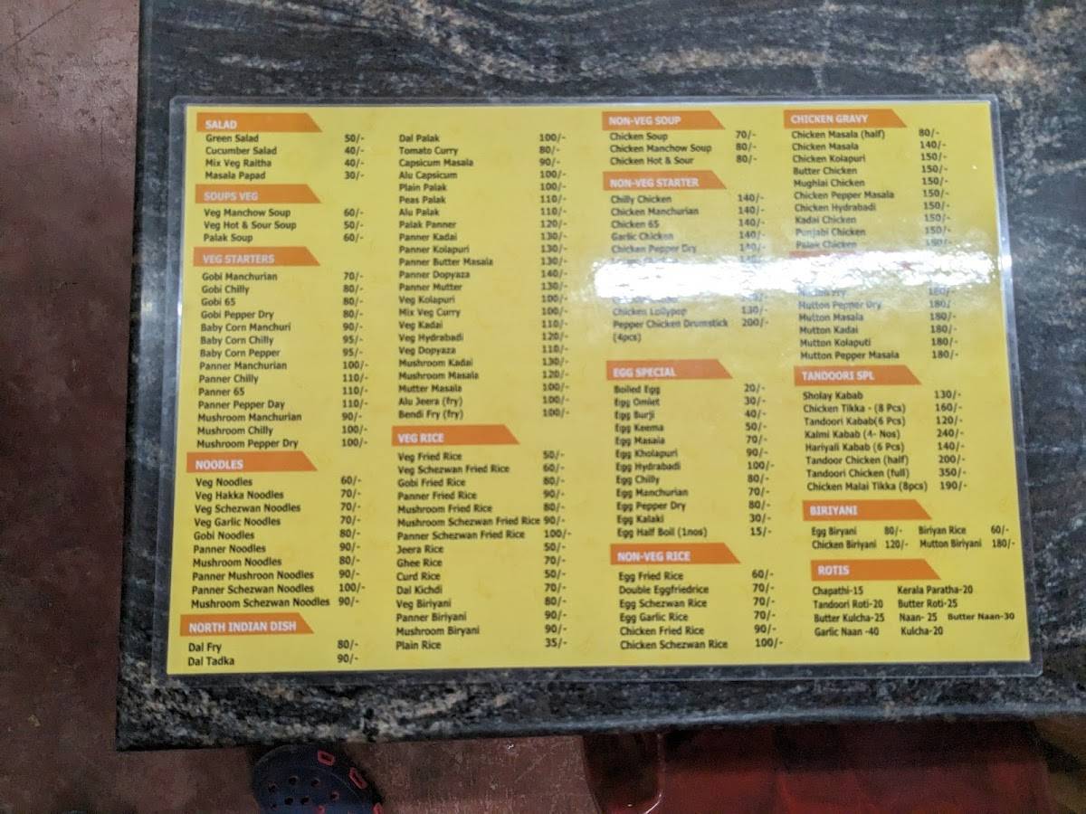 Menu at Hotel Bell Kitchen, Bengaluru