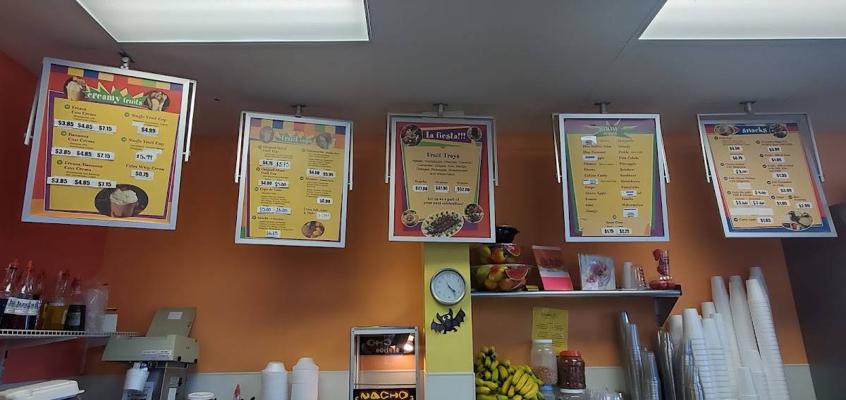 Carta del postres La Paletera, Houston, Bellaire Blvd A