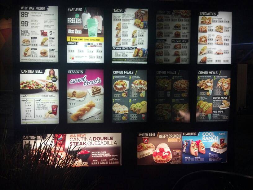 Menu at Taco Bell fast food, League City, W Main St