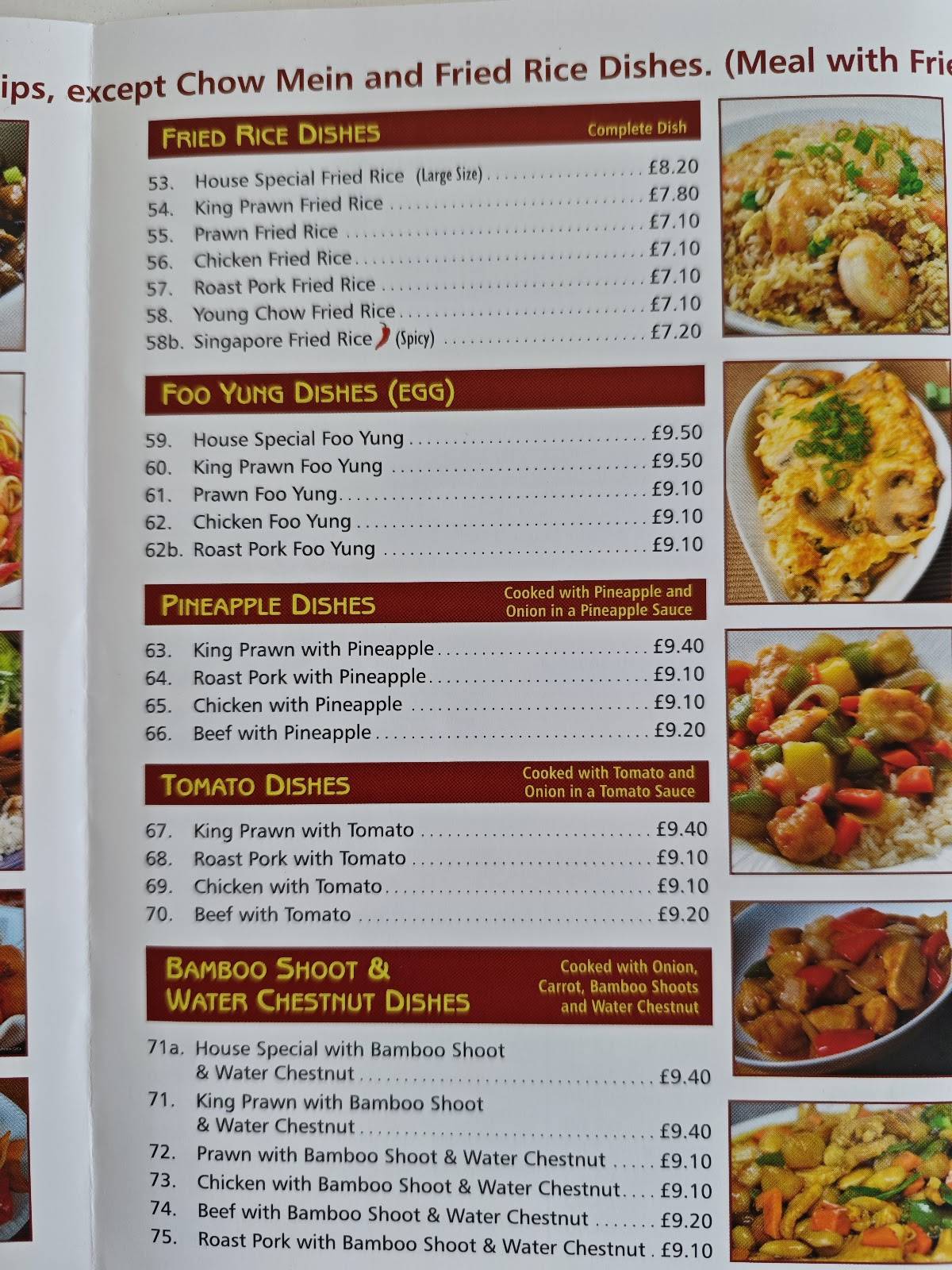Menu at Golden House restaurant, Hull