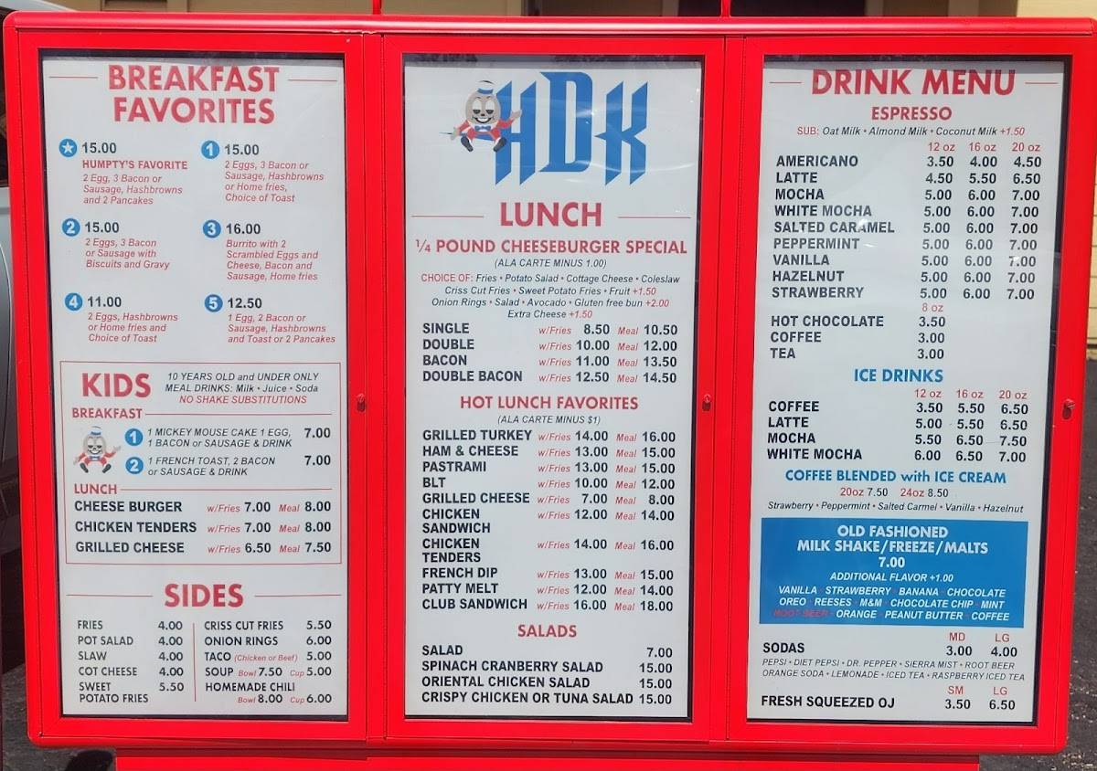 Menu at Humpty Dumpty Kitchen restaurant, Grass Valley