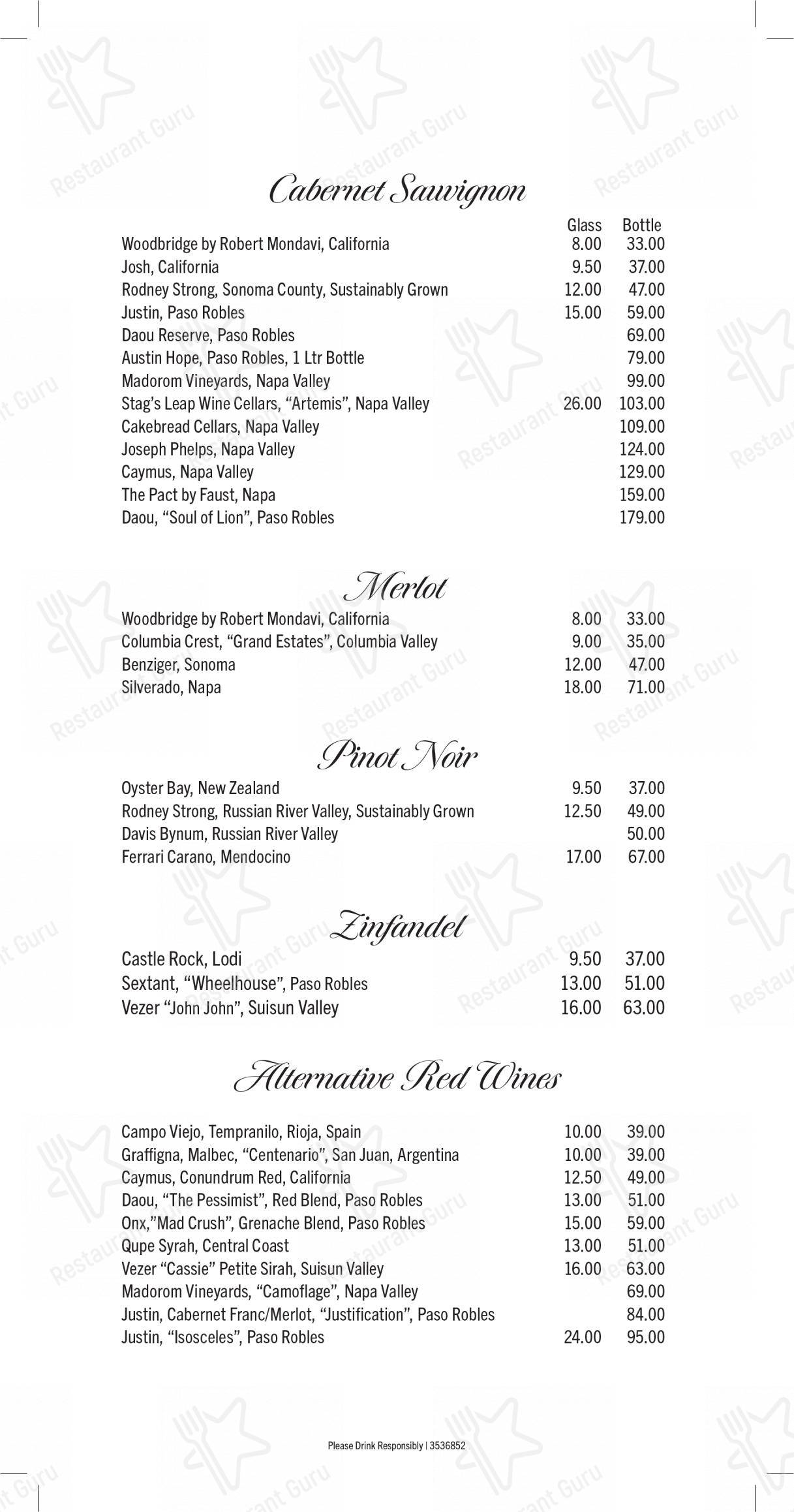 Menu at Hungry Hunter Steakhouse, Bakersfield