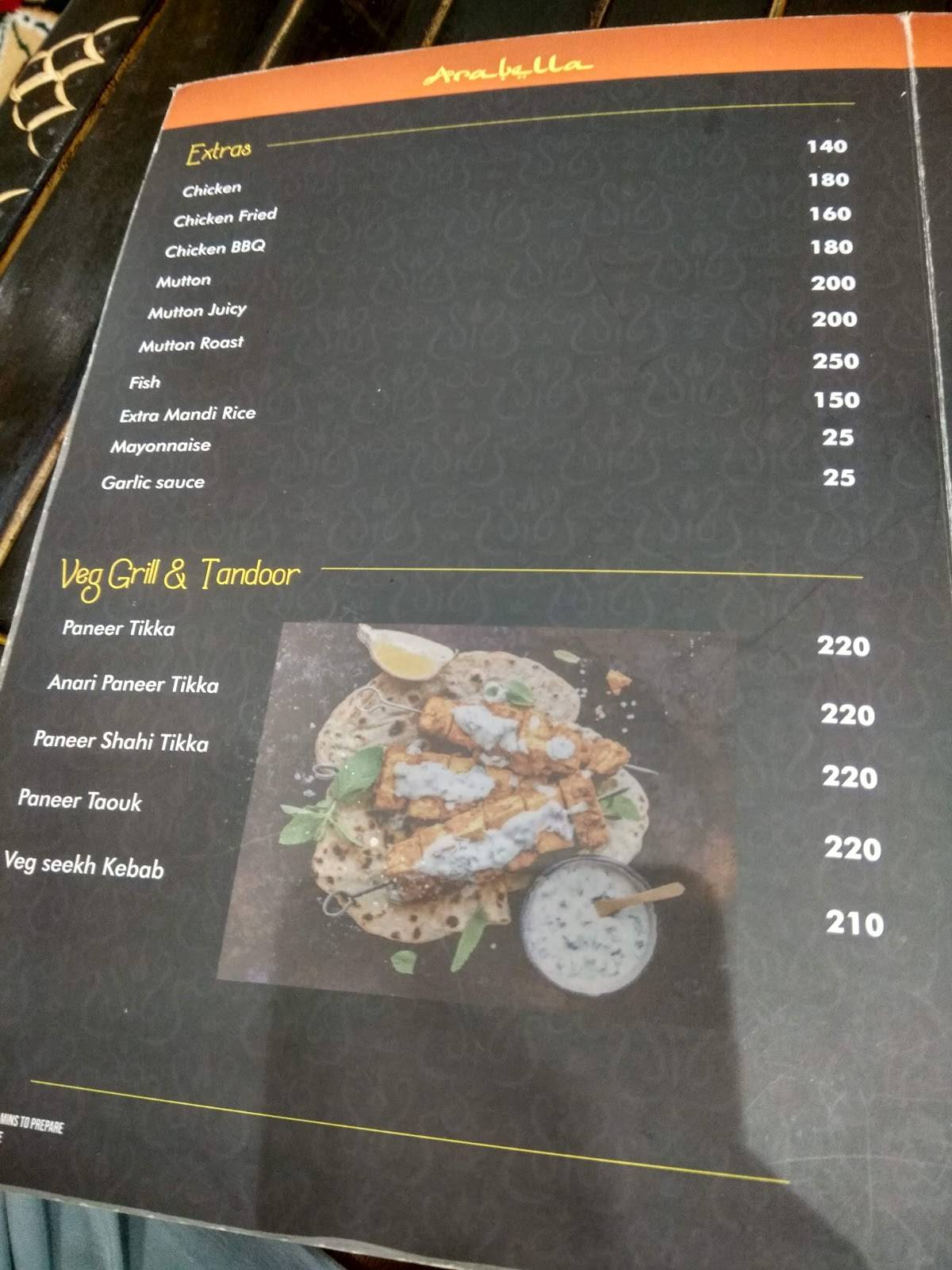 Menu at Arabella House Of Arabic & Lebanese Cuisine, Hyderabad