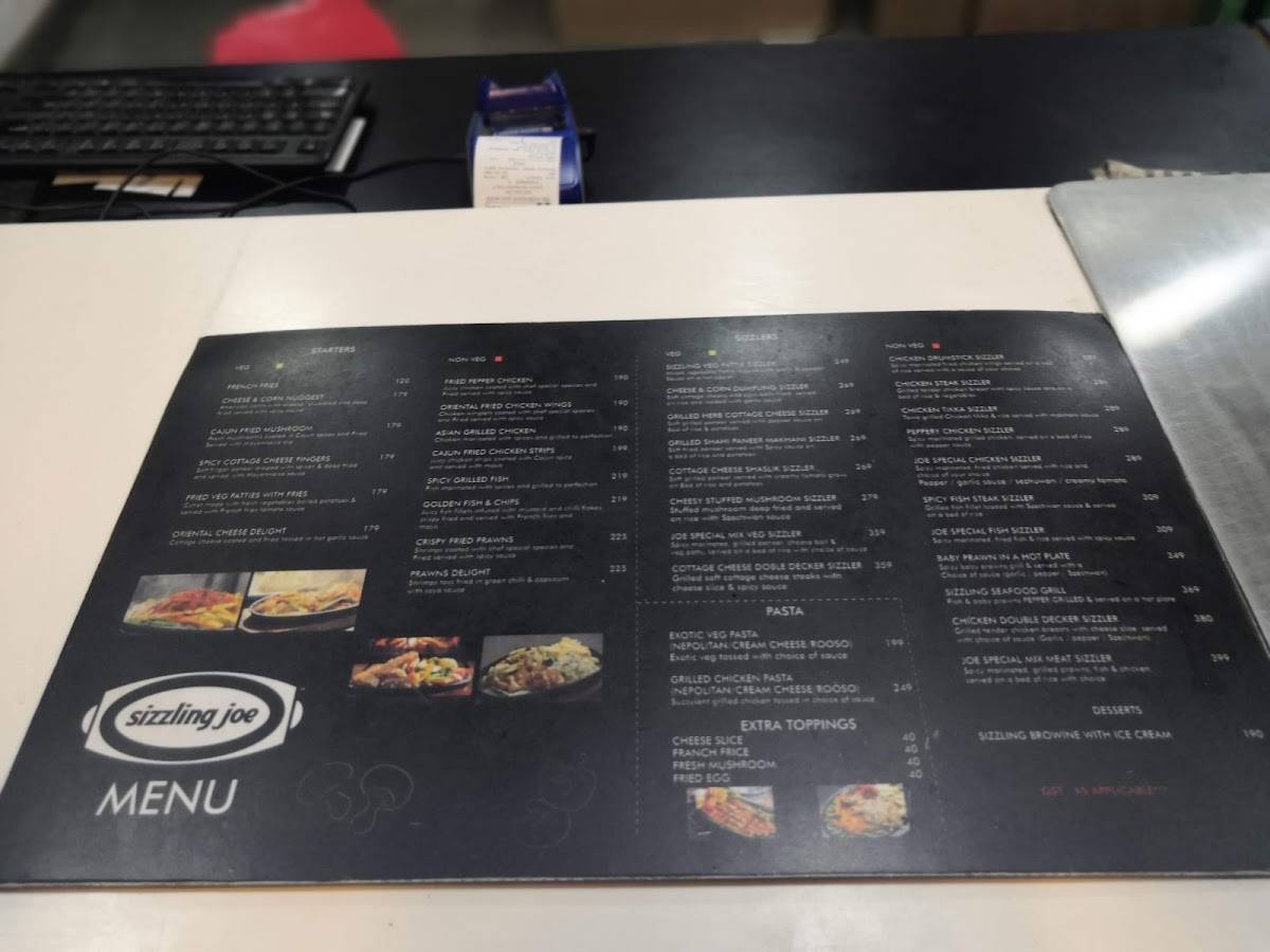 Menu at Sizzling Joe, Hyderabad, Sizzling Joe
