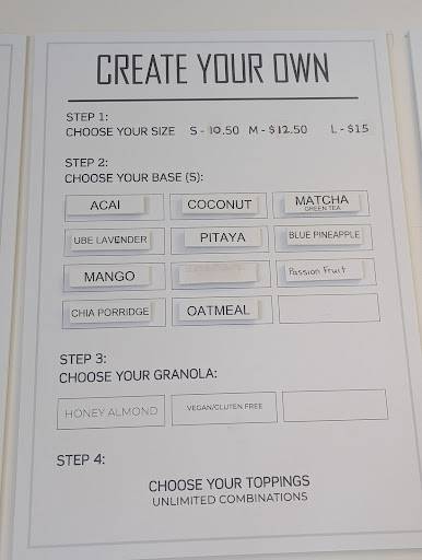 Menu at I V Juice Bar- La Verne, La Verne