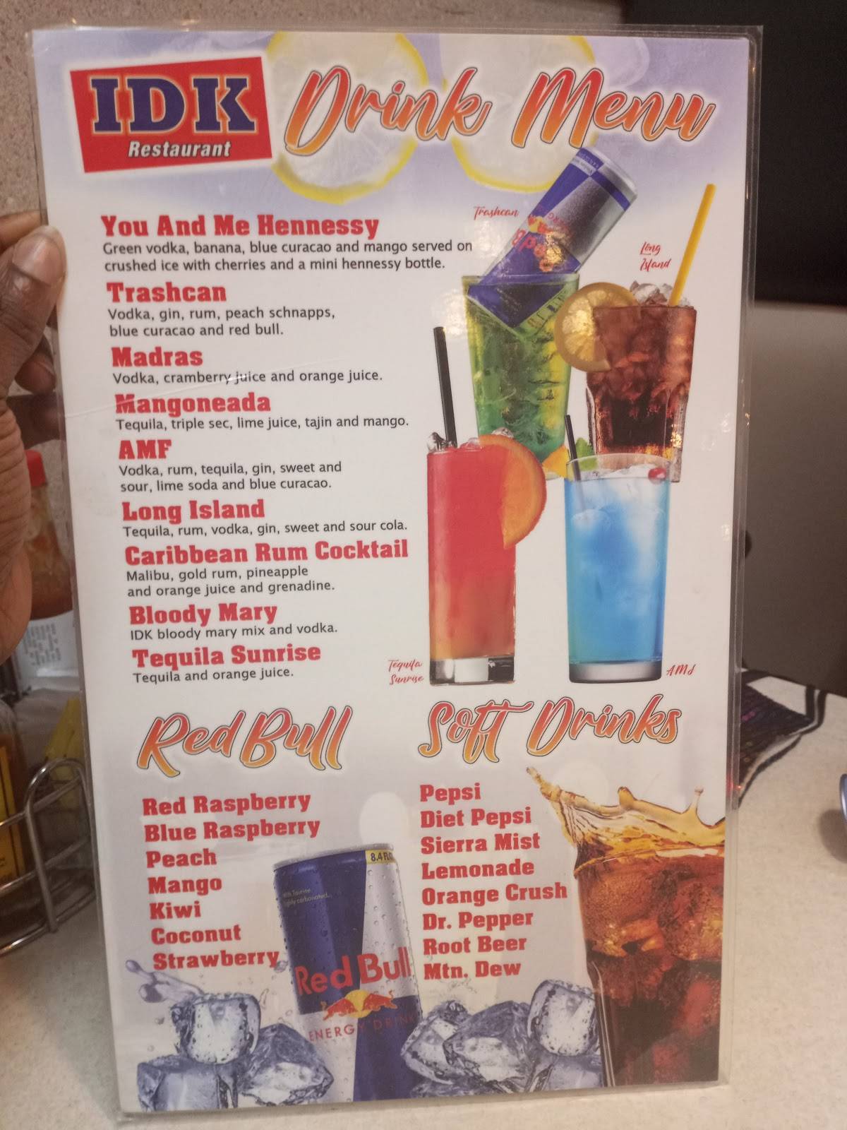 Menu at IDK Restaurant, Kennewick