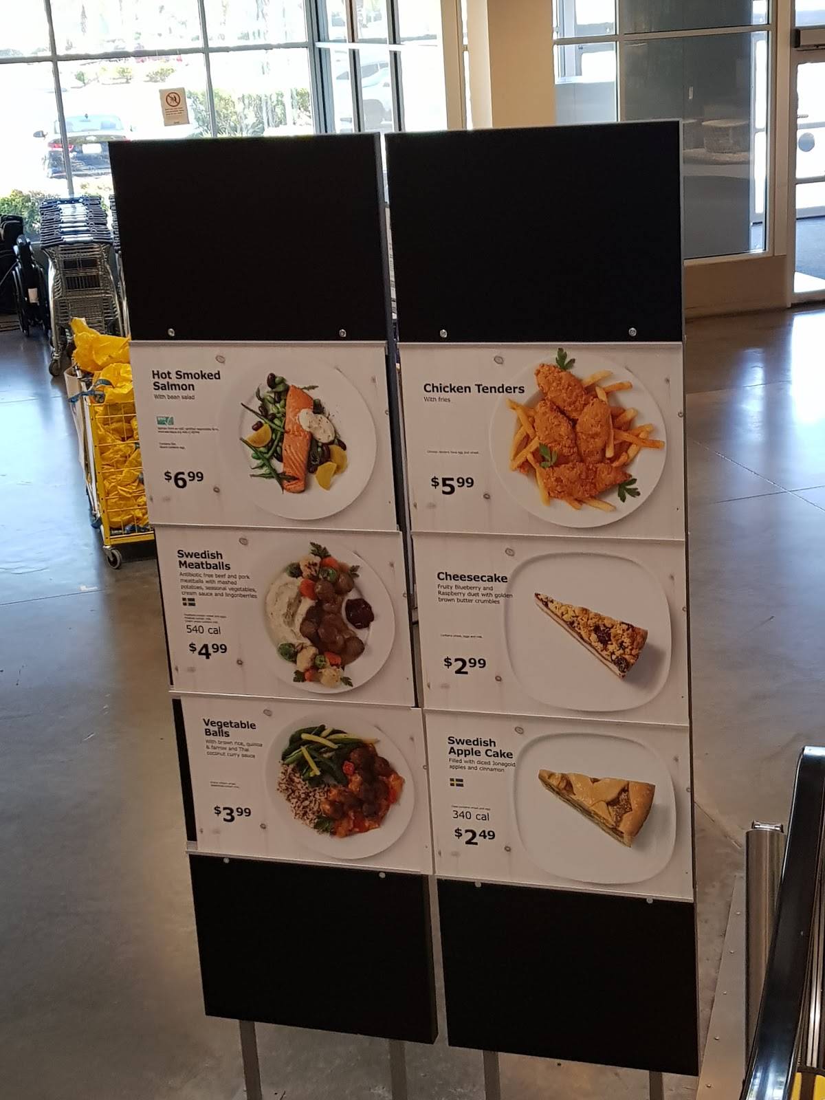 Menu at IKEA Restaurant, Orlando