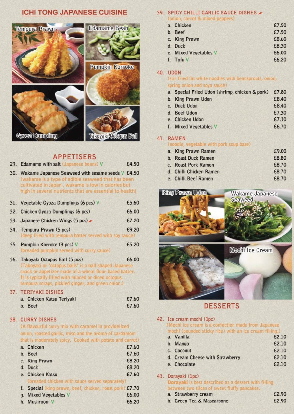 Carta de comida rápida Ichi Tong, Langport