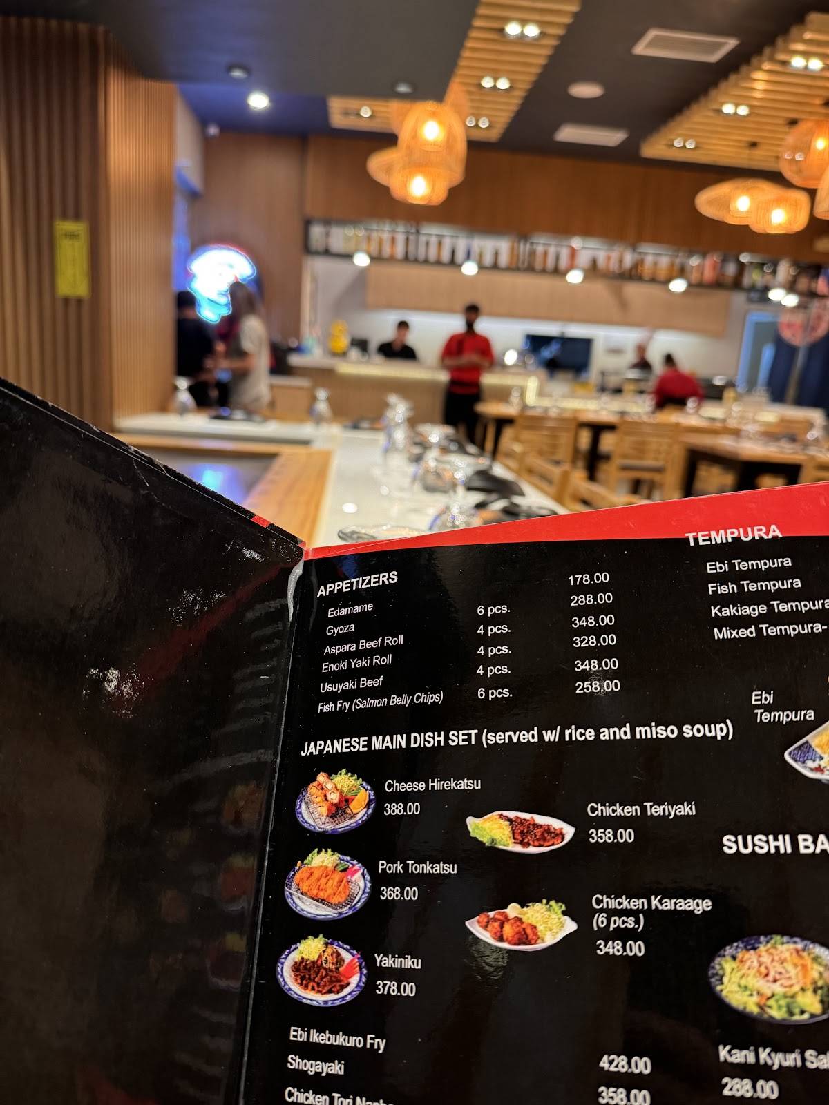 Menu at Ikebukuro Nuvali restaurant, Santa Rosa