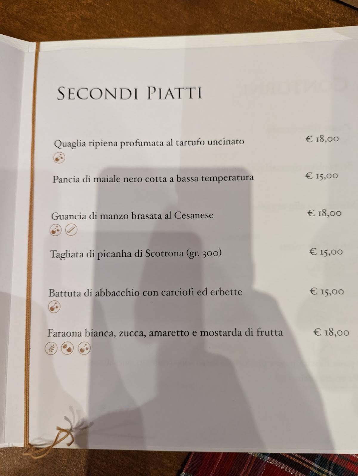 Menu da Il Boschetto - Cucina e Vini ristorante, Olevano Romano
