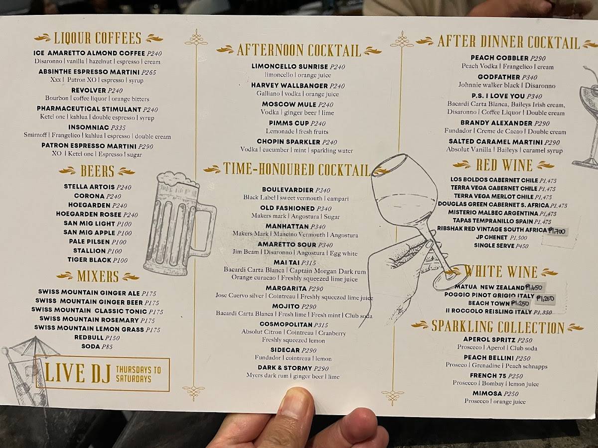 Menu at Stella restaurant, Iloilo City