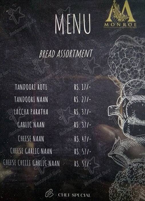 Menu at The Monroe Cafe, Indore