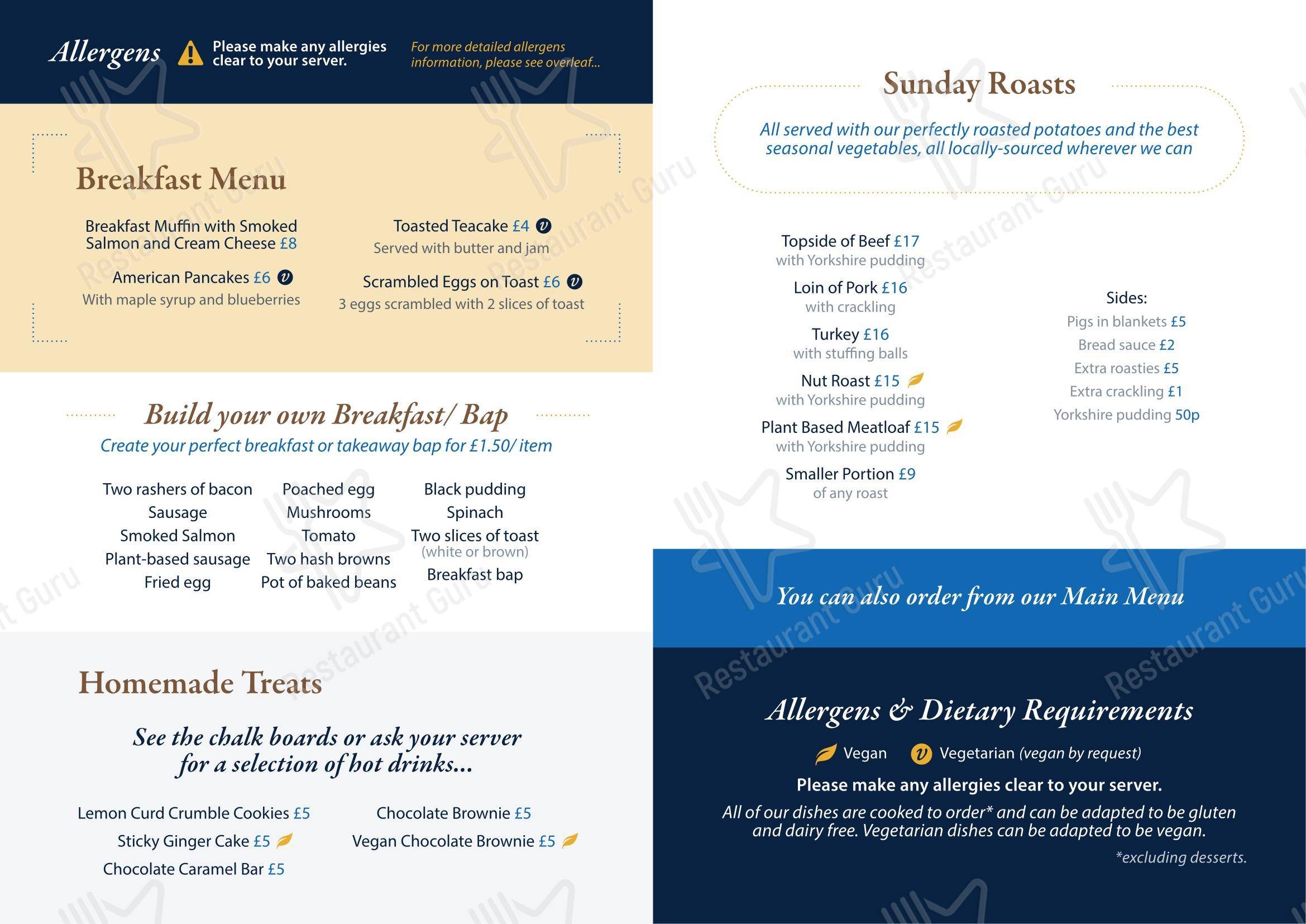 Menu at Instow Arms pub & bar, Bideford, Hatton Croft