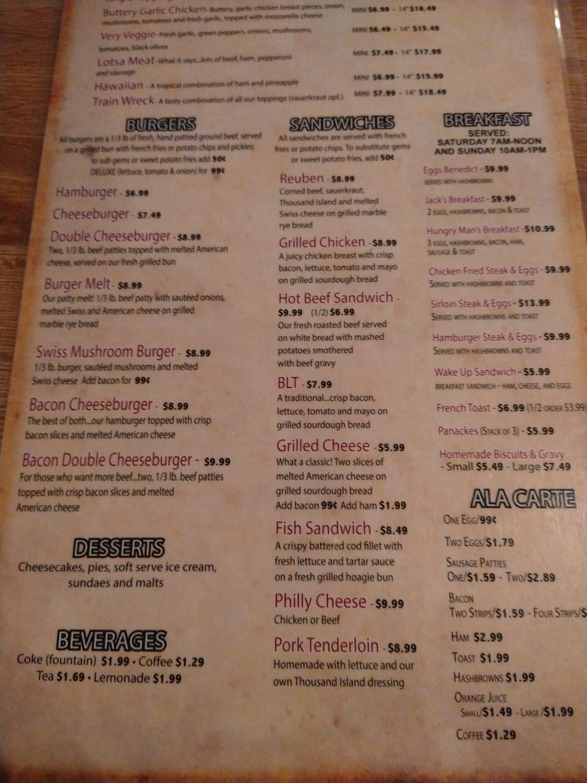 Menu at Iron Horse Cafe, Hooper