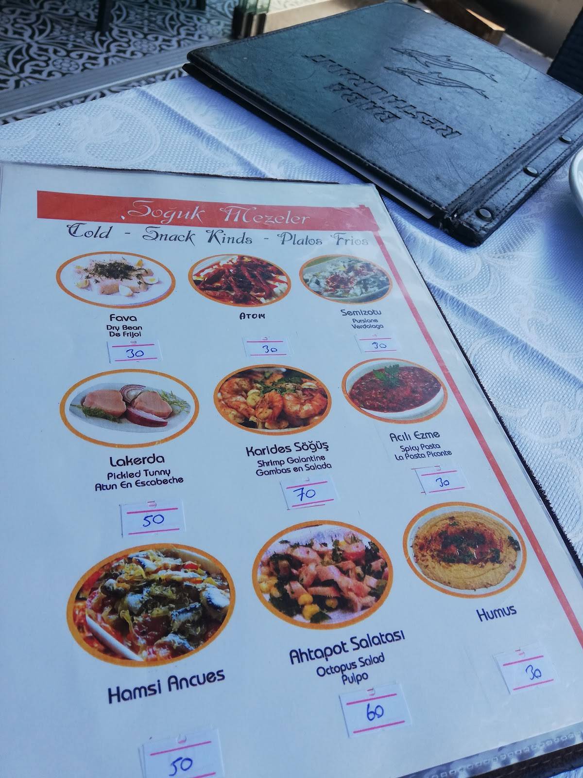 Menu at Baba Restaurant, Istanbul, Macar Tabya Cd. 3/A