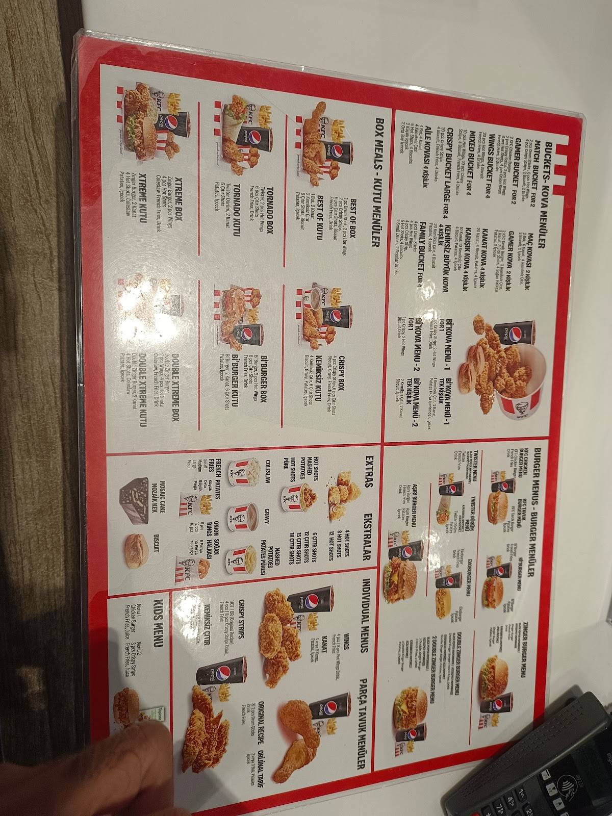 Menu at KFC, Istanbul, Yalı Köşkü Cd. No: 22/1