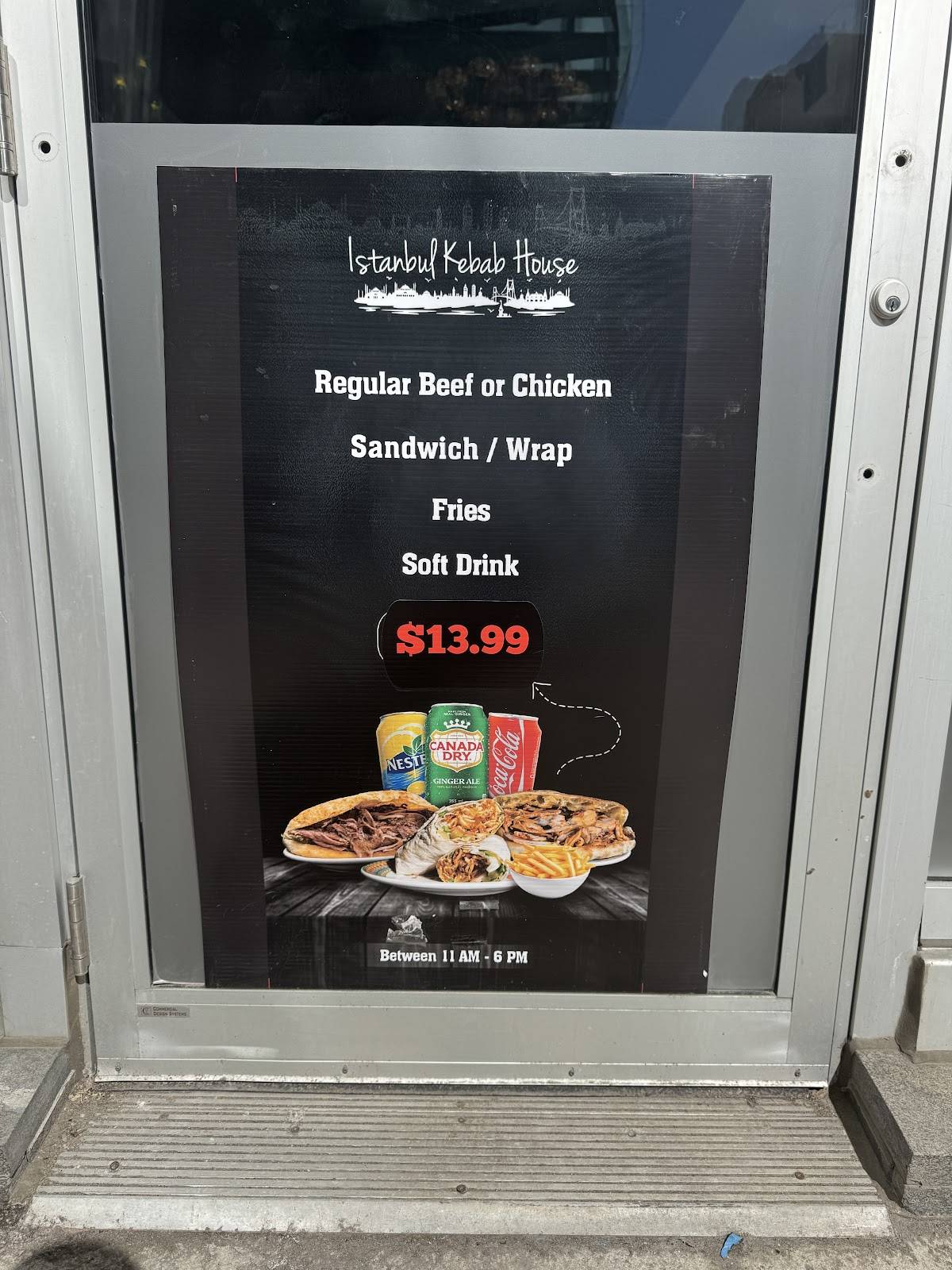 Menu at Istanbul Kebab House restaurant, Toronto, 90 Eglinton Ave E
