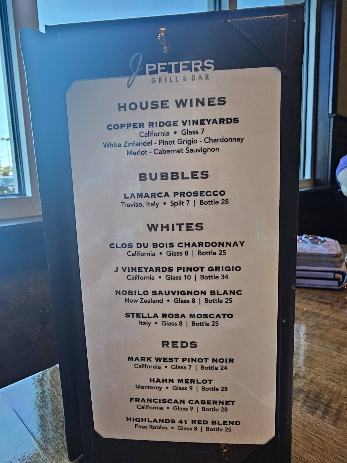 Menu at J Peters Grill & Bar - Carolina Forest, Myrtle Beach