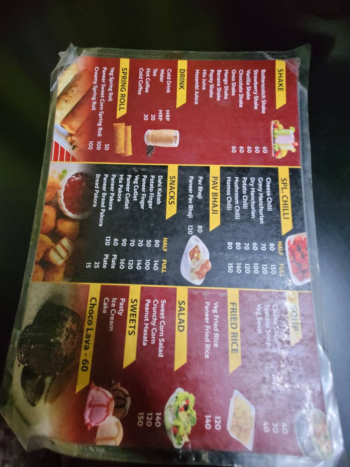 Menu at JFC Foods, India