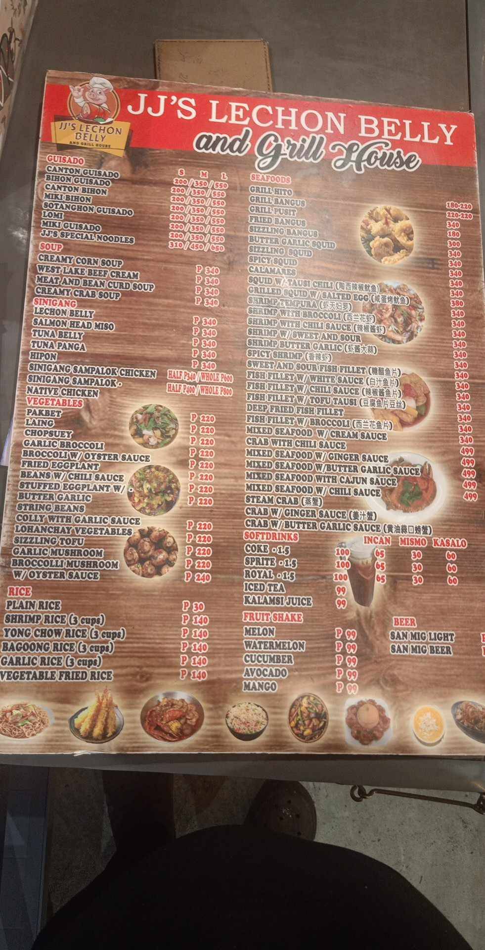 Carta del restaurante JJ's Lechon Belly Grill House & Cuisine, Guiguinto