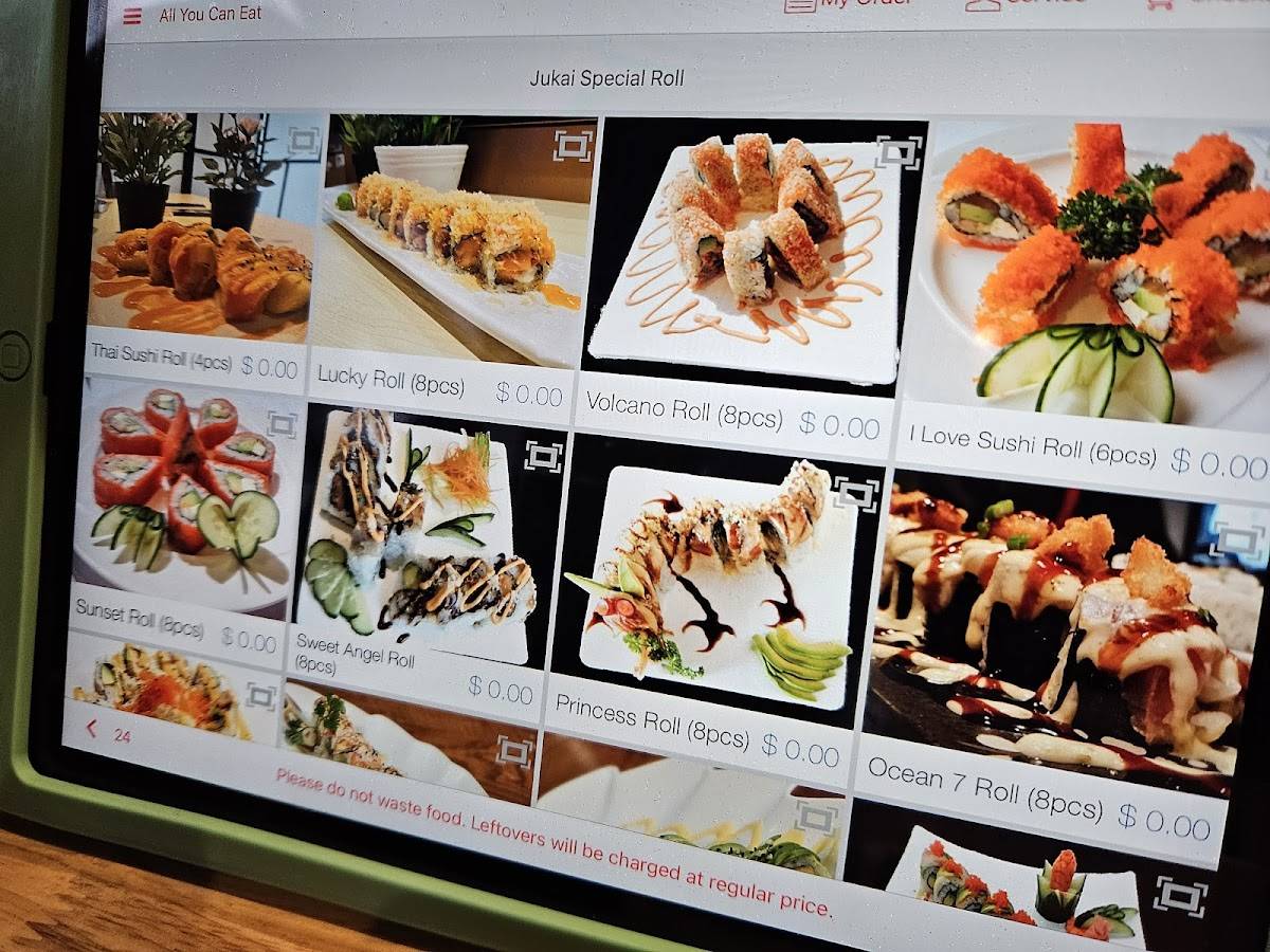Menu at JUKAI Japanese & Thai restaurant, Dartmouth