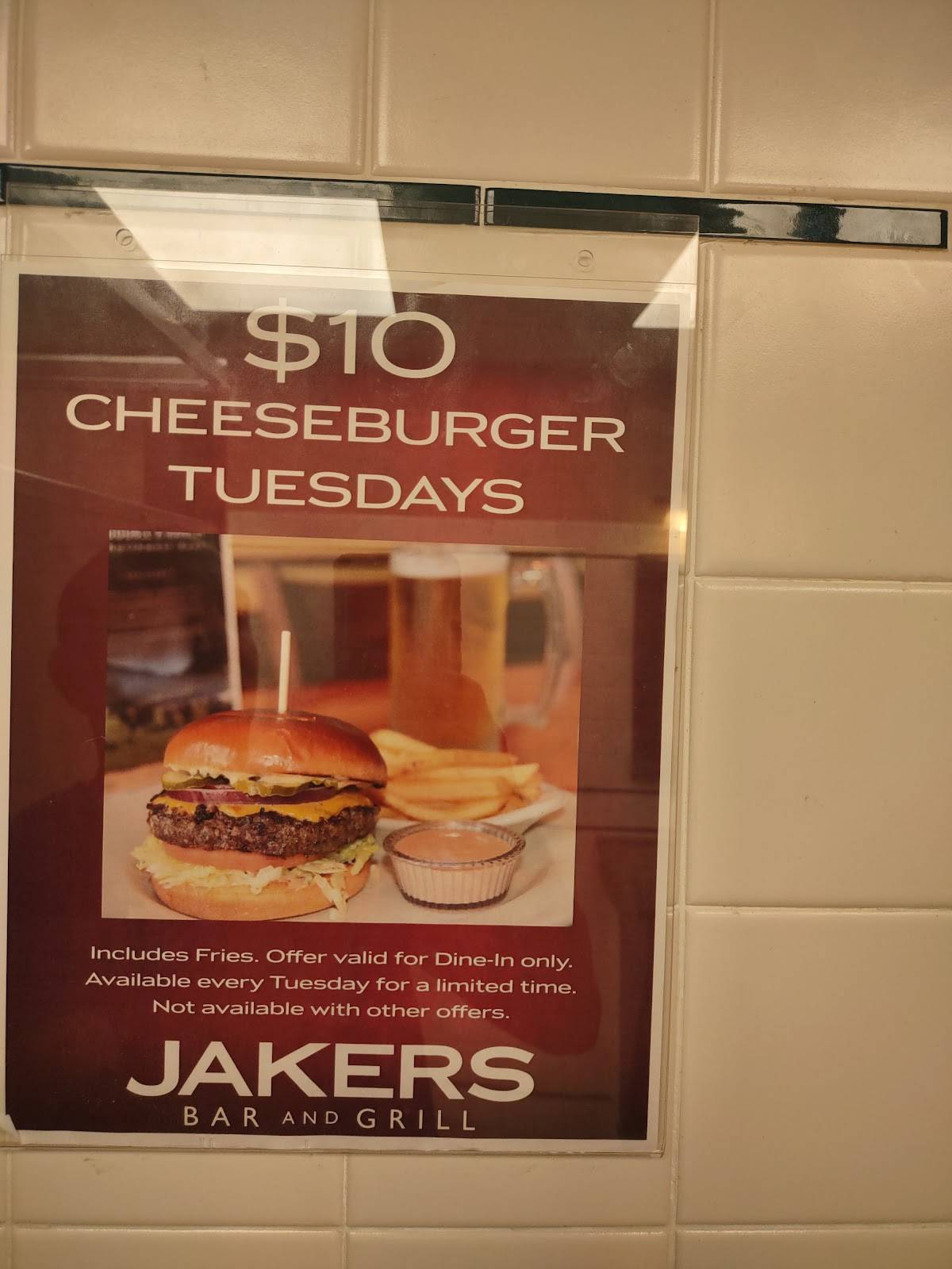Menu at Jakers Bar and Grill, Great Falls