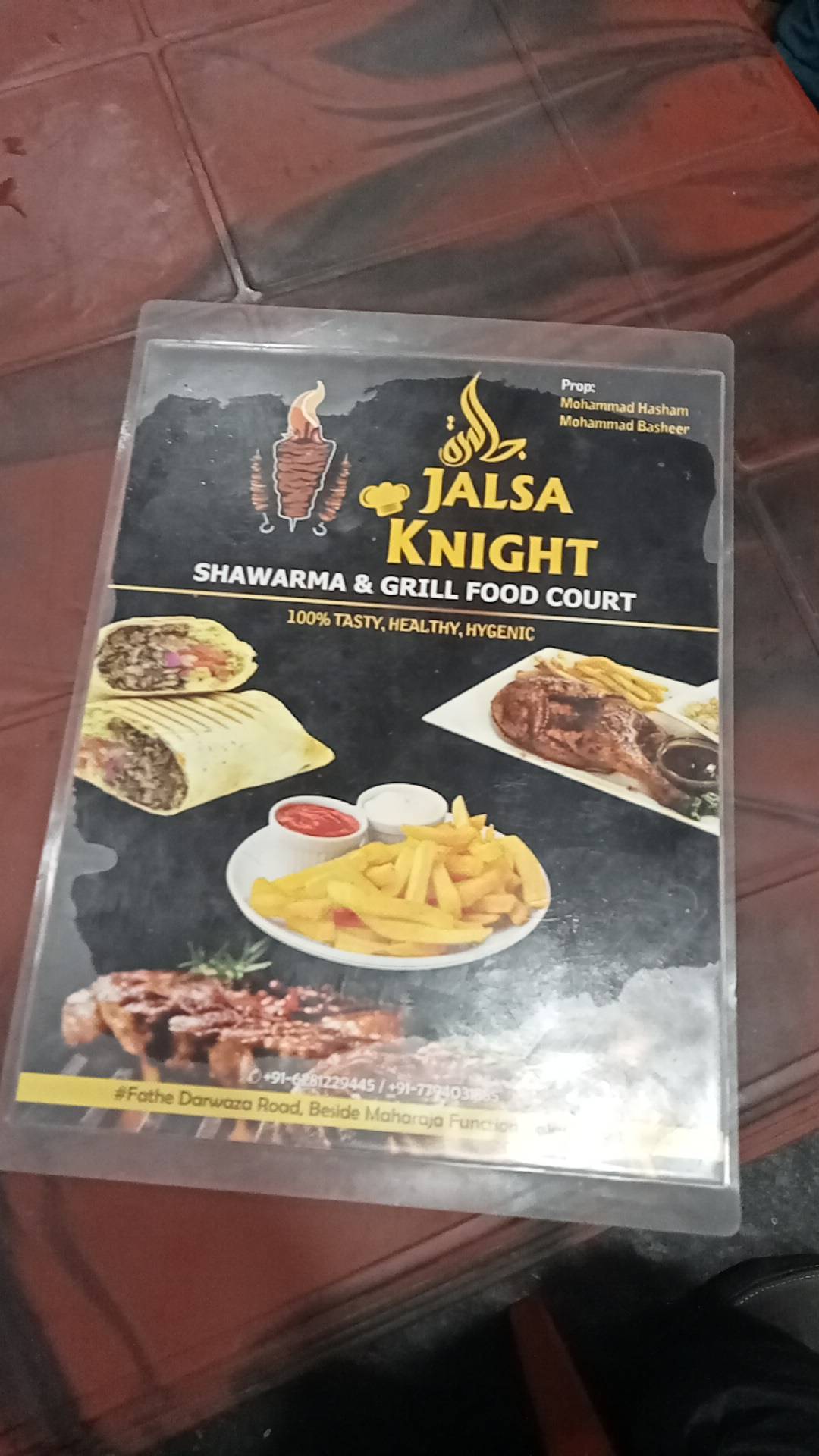 Menu at Jalsa Knight Shawarma & Grill Food Court, Hyderabad