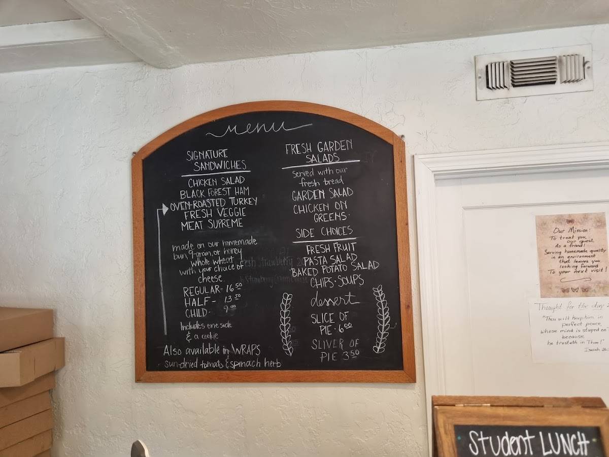 Carta de Jantz Bakery, Mariposa