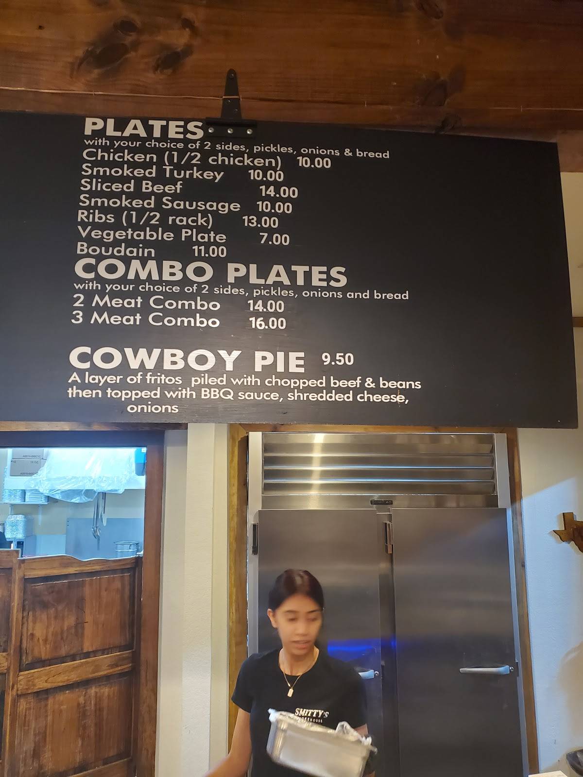 Menu at Smitty's Smoke House BBQ, Jasper