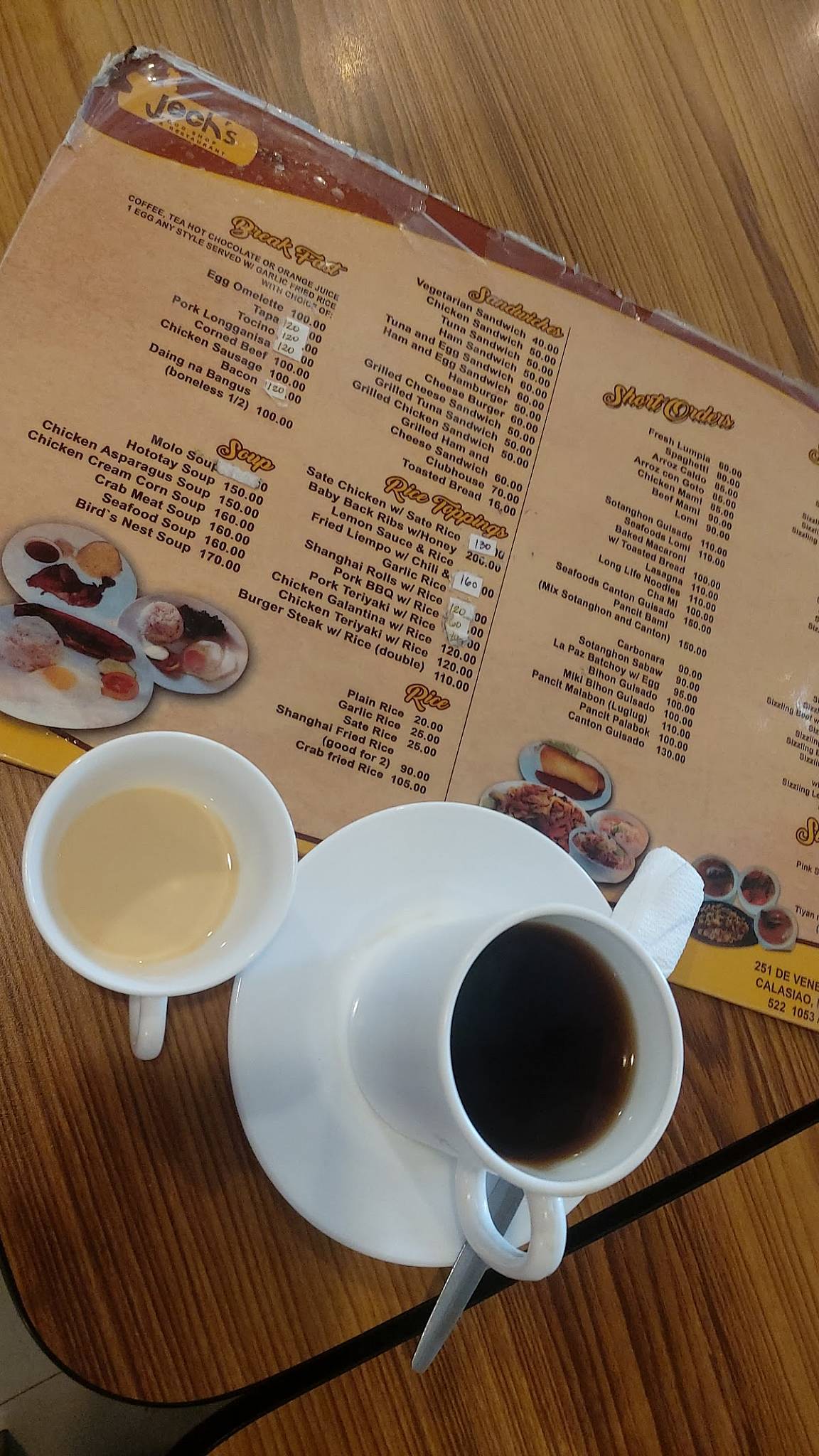 Menu at Jech's Bakery & Restaurant, Dagupan