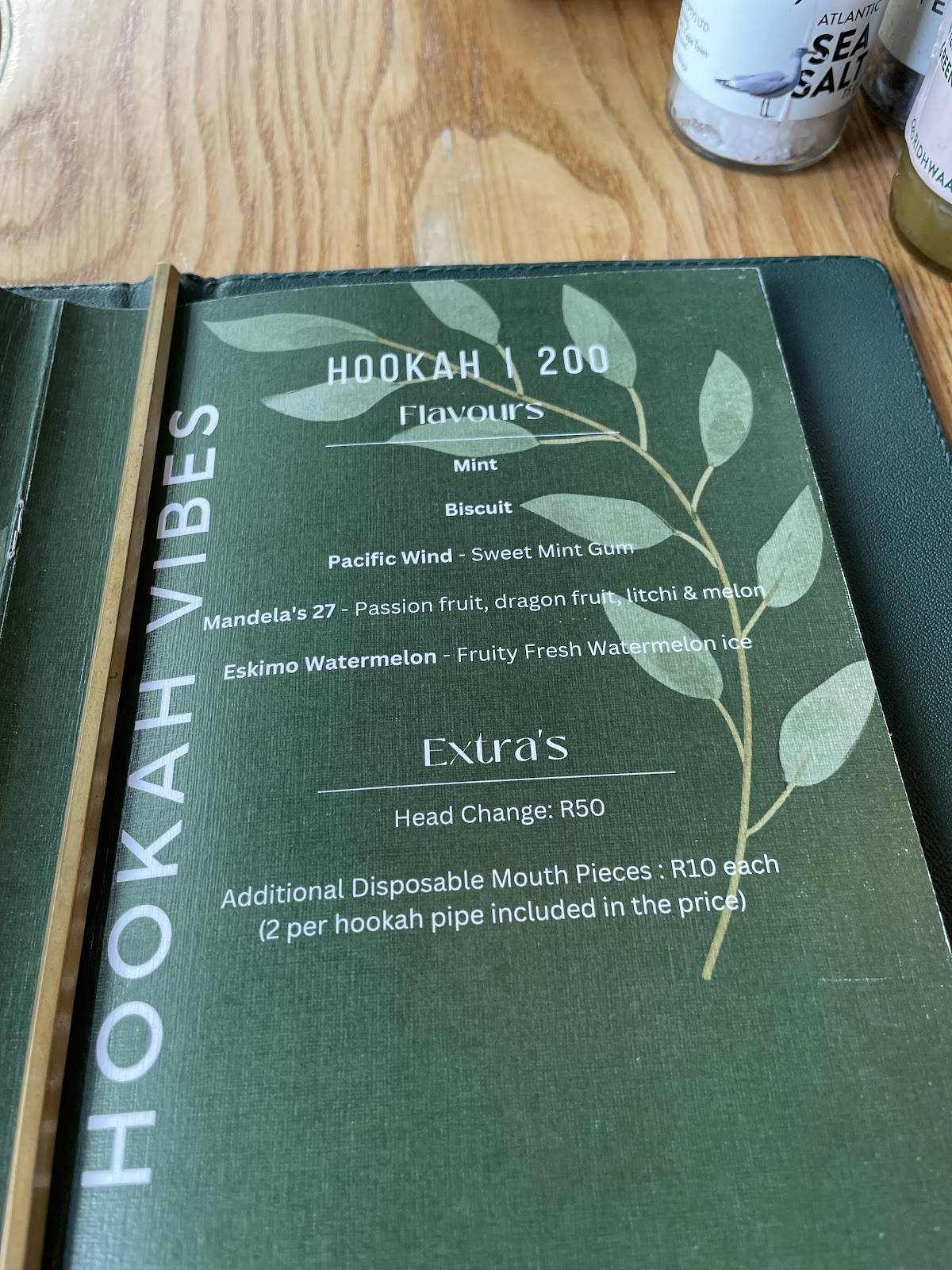 Menu at green dot cafe, Johannesburg, 148 Jan Smuts Ave