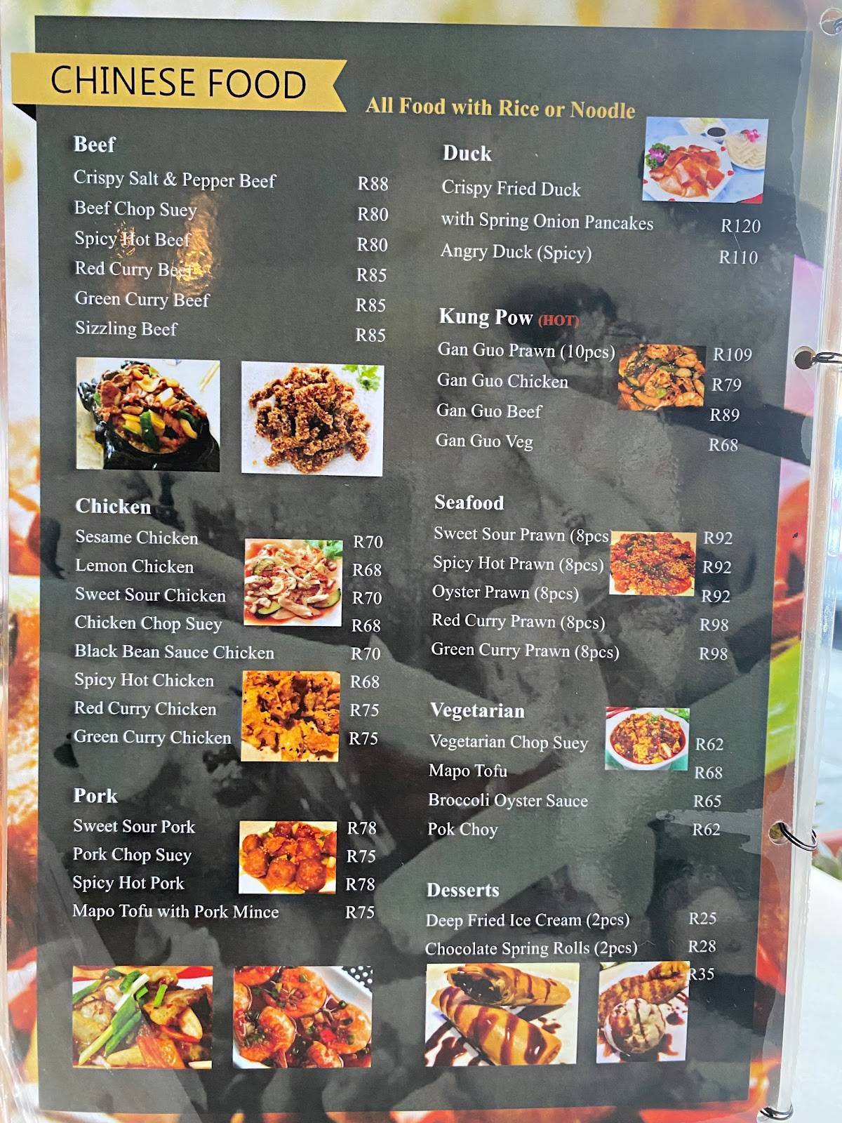Menu at KAMA Sushi & Chinese Seapoint restaurant, Cape Town