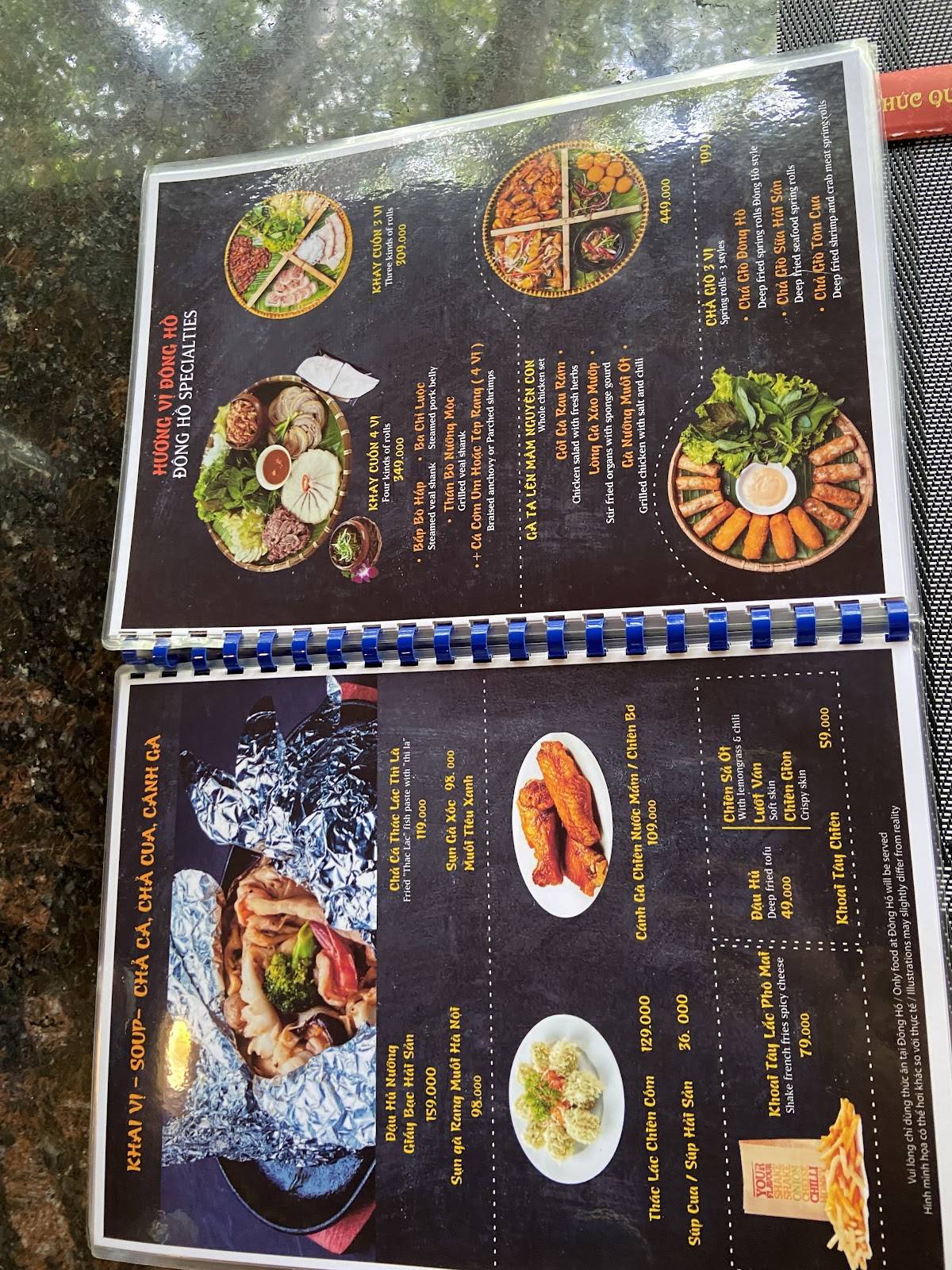 Menu at KDL Bến Xưa - Vườn Ẩm Thực Nan restaurant, Ho Chi Minh City