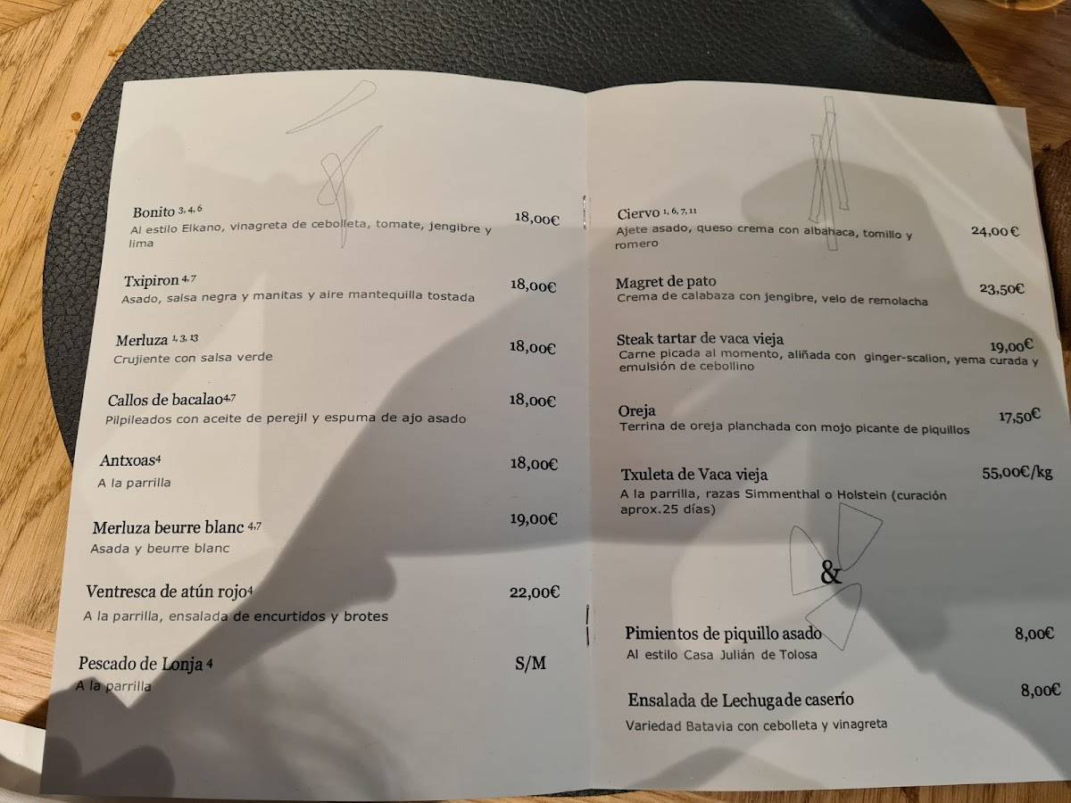 Carta del restaurante KEA Basque Fine Food, Vitoria-Gasteiz